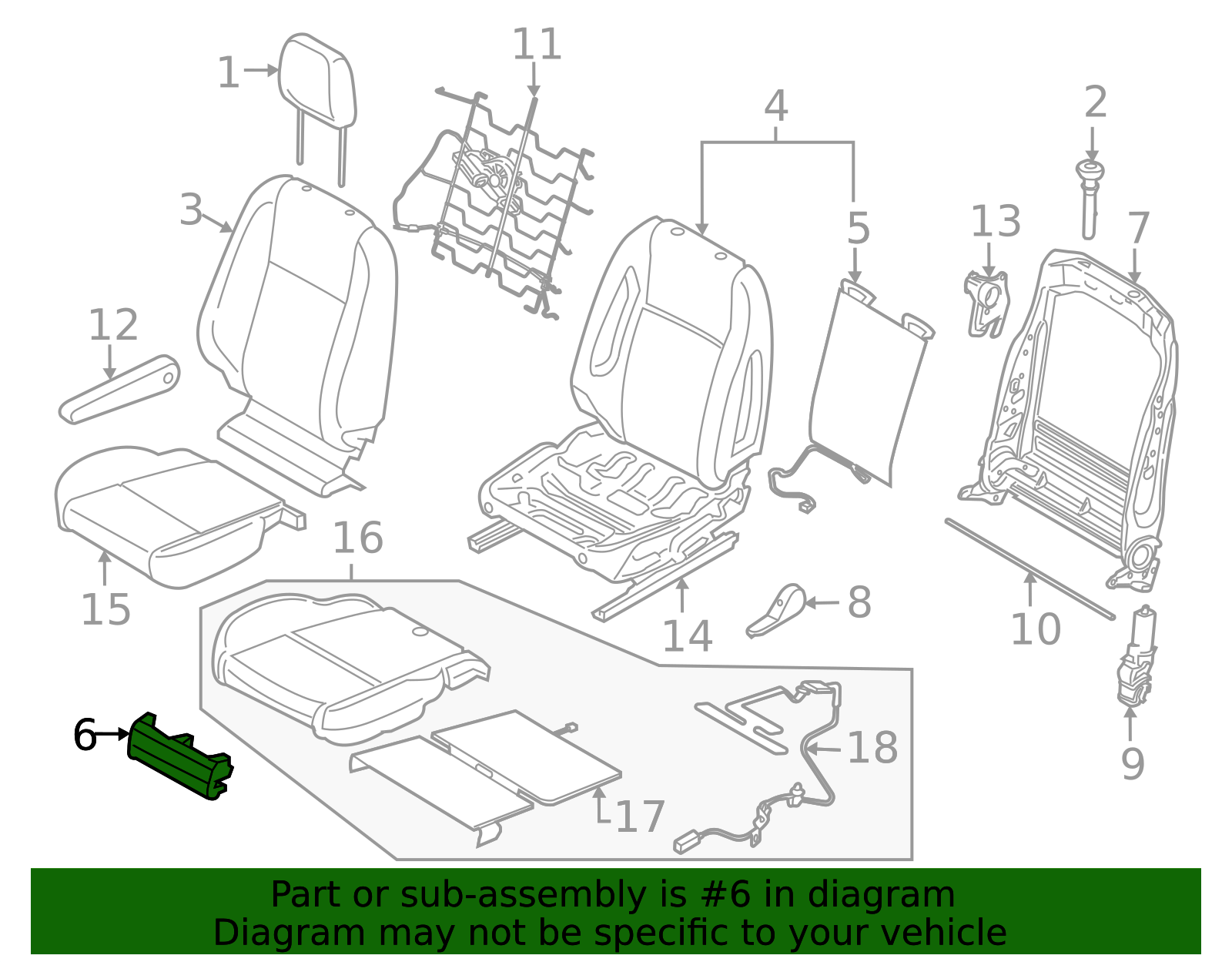BK2Z-9964842-A - Lower Pad 2015-2025 Ford | Group 1 Auto Parts