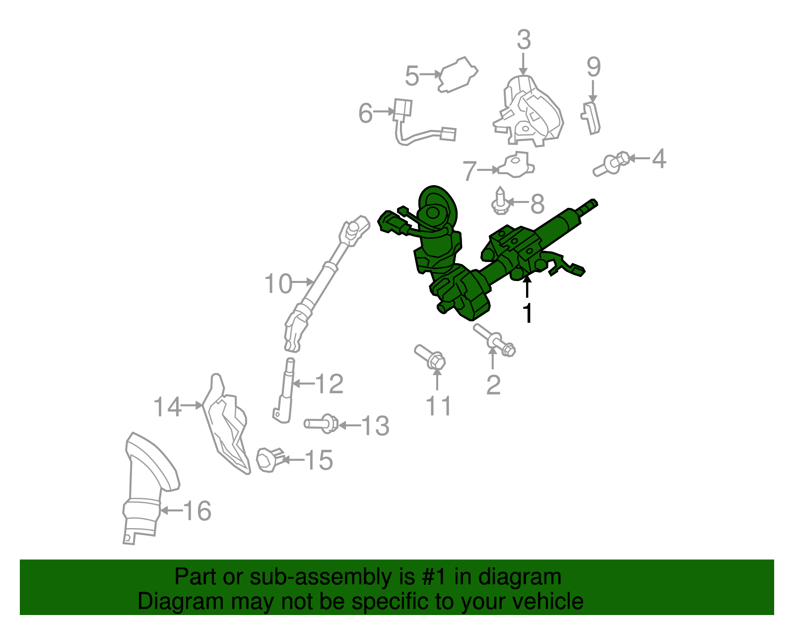 45250-12E20 - Steering Column - 2011-2015 Scion xB | Nucar Toyota of ...