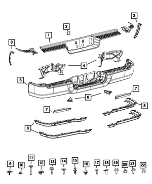 68576316AA - Step Bumper Assembly 2019-2026 Ram | The Official Mopar eStore