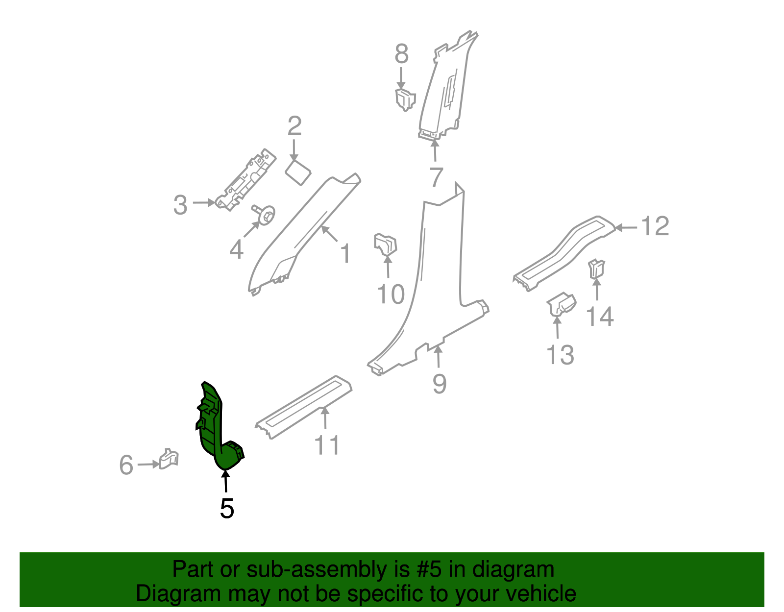 OEM Ford Cowl Trim For 2009-2019 Ford Flex - Part No. 8A8Z-7402345-AA ...