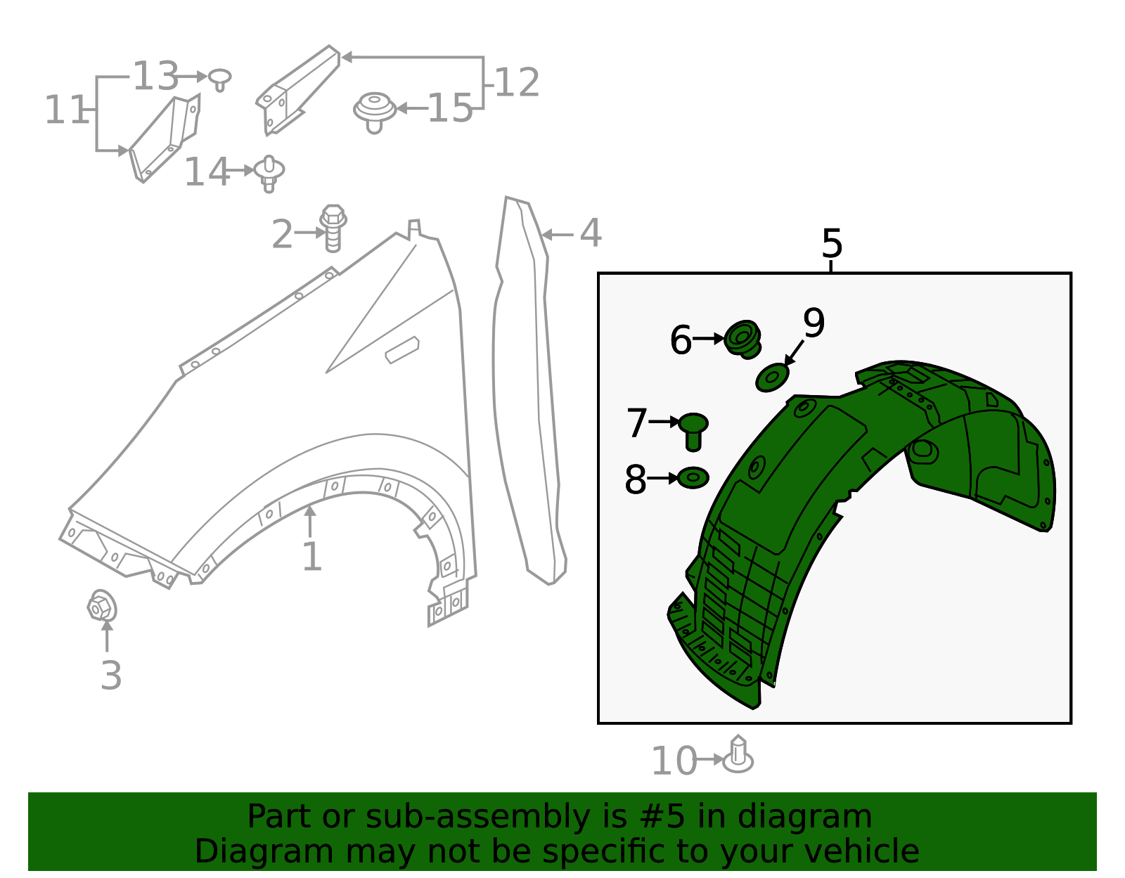 2016-2019 Kia Sportage Fender Liner 86811-D9000 | OEM Parts Online