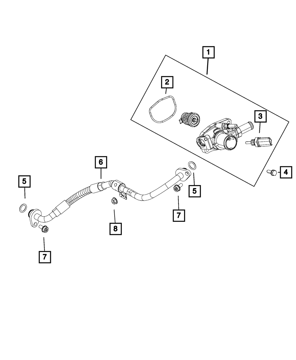 2014-2019 Mopar Thermostat Gasket 68095375AA | Hodge Wholesale Parts