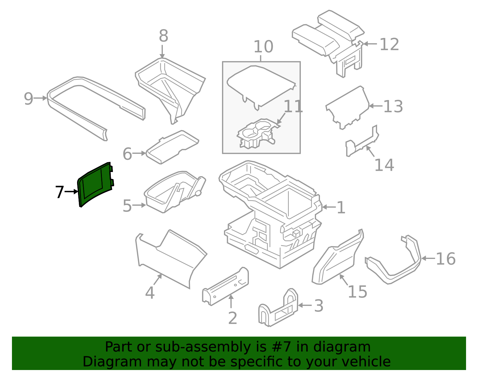 2018-2024 Lincoln Navigator Panel Assembly Console JL7Z-78045E24-AL ...