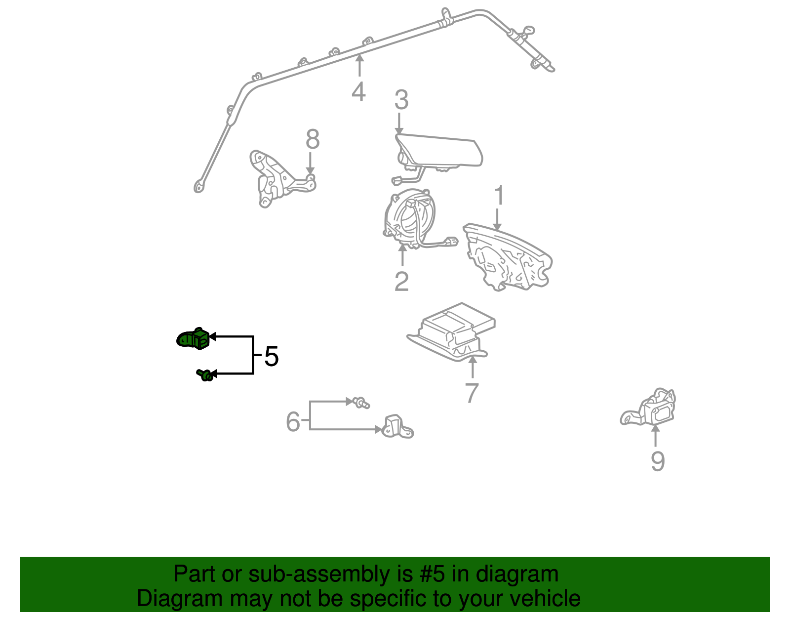 2005-2007 Toyota Front Sensor 89173-09200 | Toyota Parts Center
