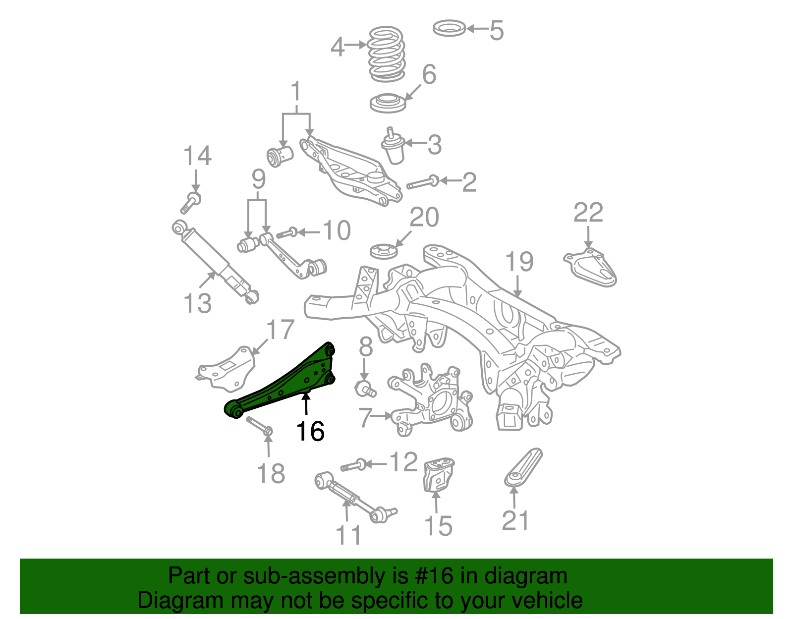 2006-2010 Toyota RAV4 Trailing Arm 48780-42010 | Toyota Parts Center