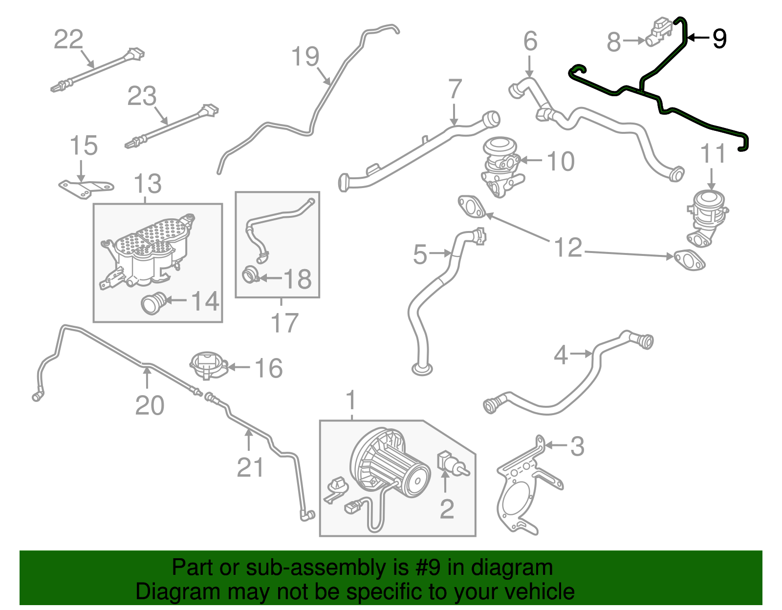 2015-2019 Audi Vacuum Hose 06E-133-773-EP | Audi USA Parts