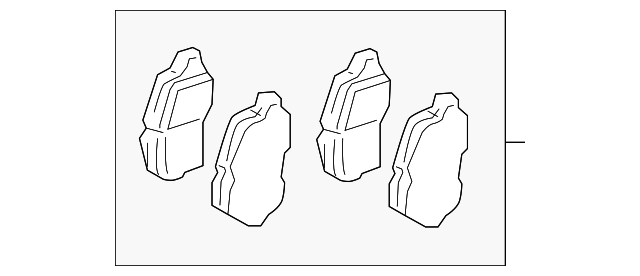 04465-0E040 - Disc Brake Pad Set Front For 2016-2019 Lexus | Lexus OE Parts
