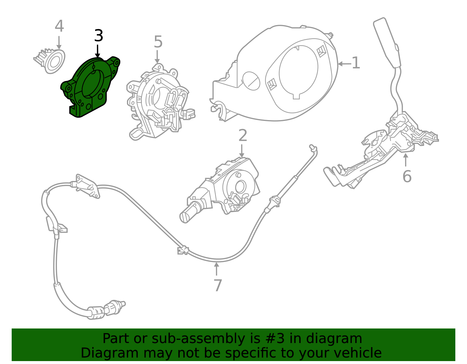 2016-2024 Nissan Steering Wheel Position Sensor 47945-5AA1A | OEM Parts ...