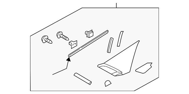 2018-2021 Honda Clarity Door Molding 75313-TRT-A02ZG | OEM Parts Online