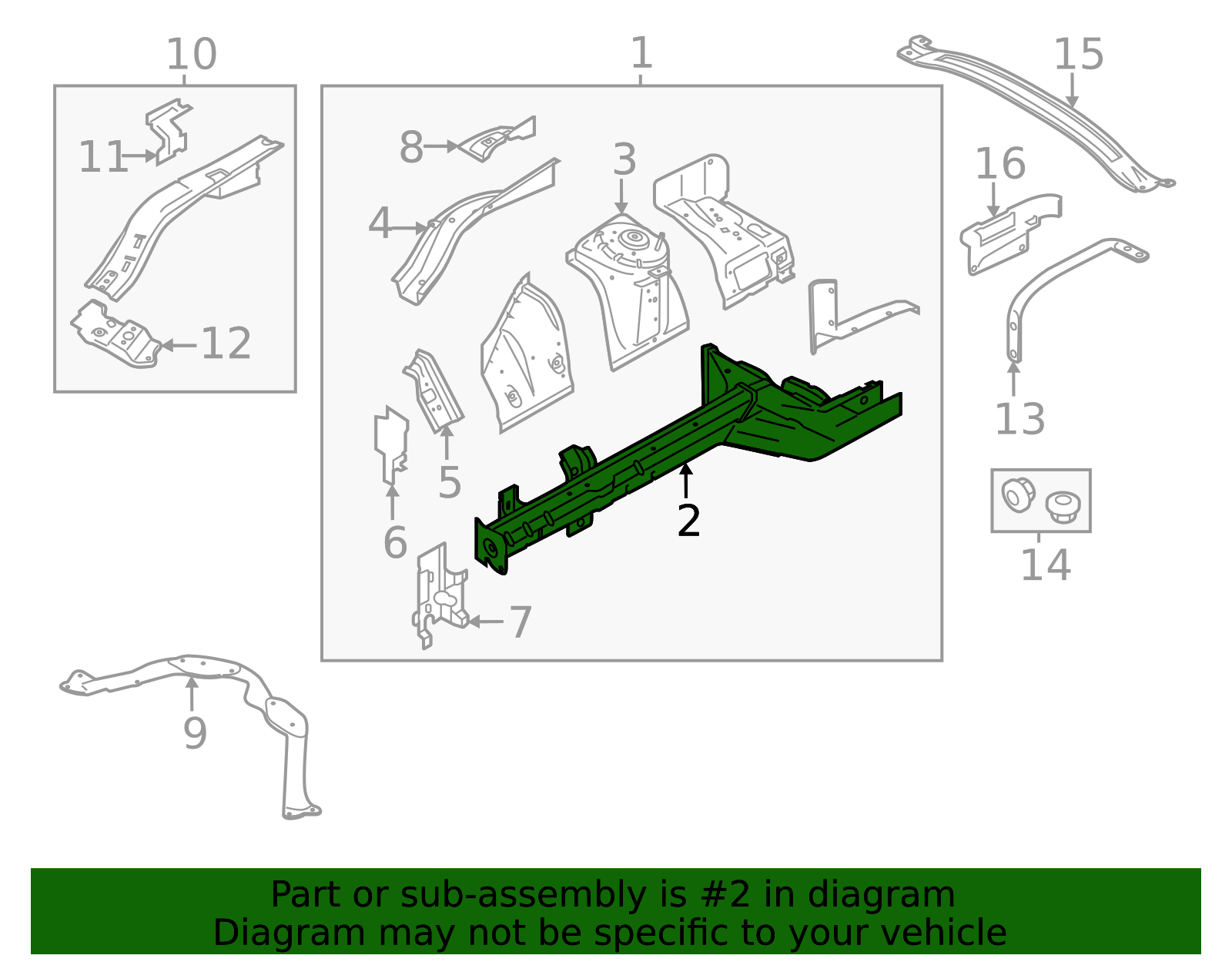 Ford Dealership 2015-2025 Ford Mustang Frame Side Member PR3Z-6310462-A ...