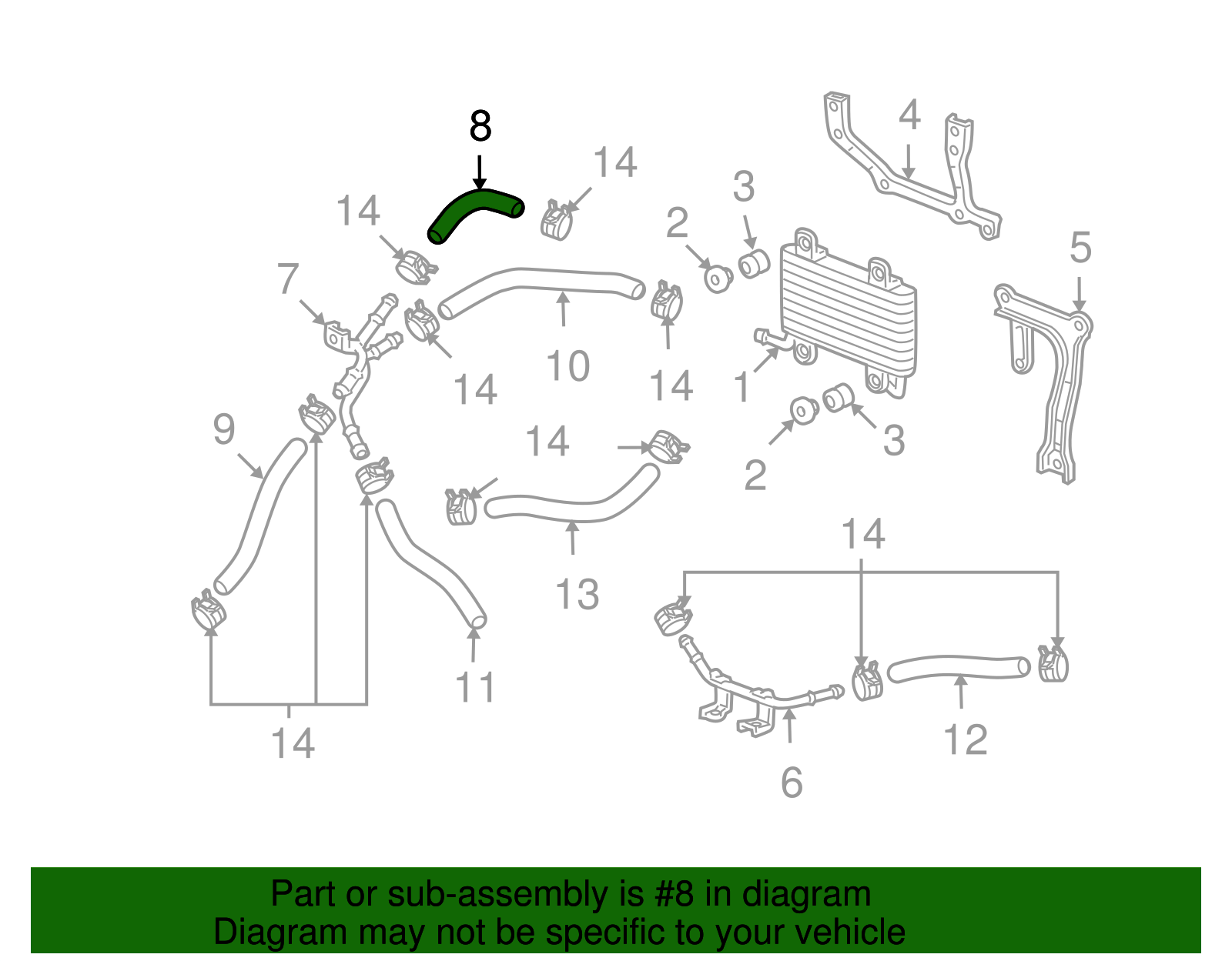 2007-2017 Acura Automatic Transmission Oil Cooler Hose 25211-RPC-003 ...