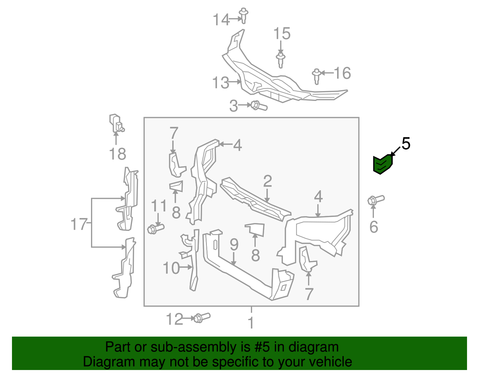Genuine Toyota Fender Mtg Bkt part# 53834-0T010 for 2009-2015 Toyota ...