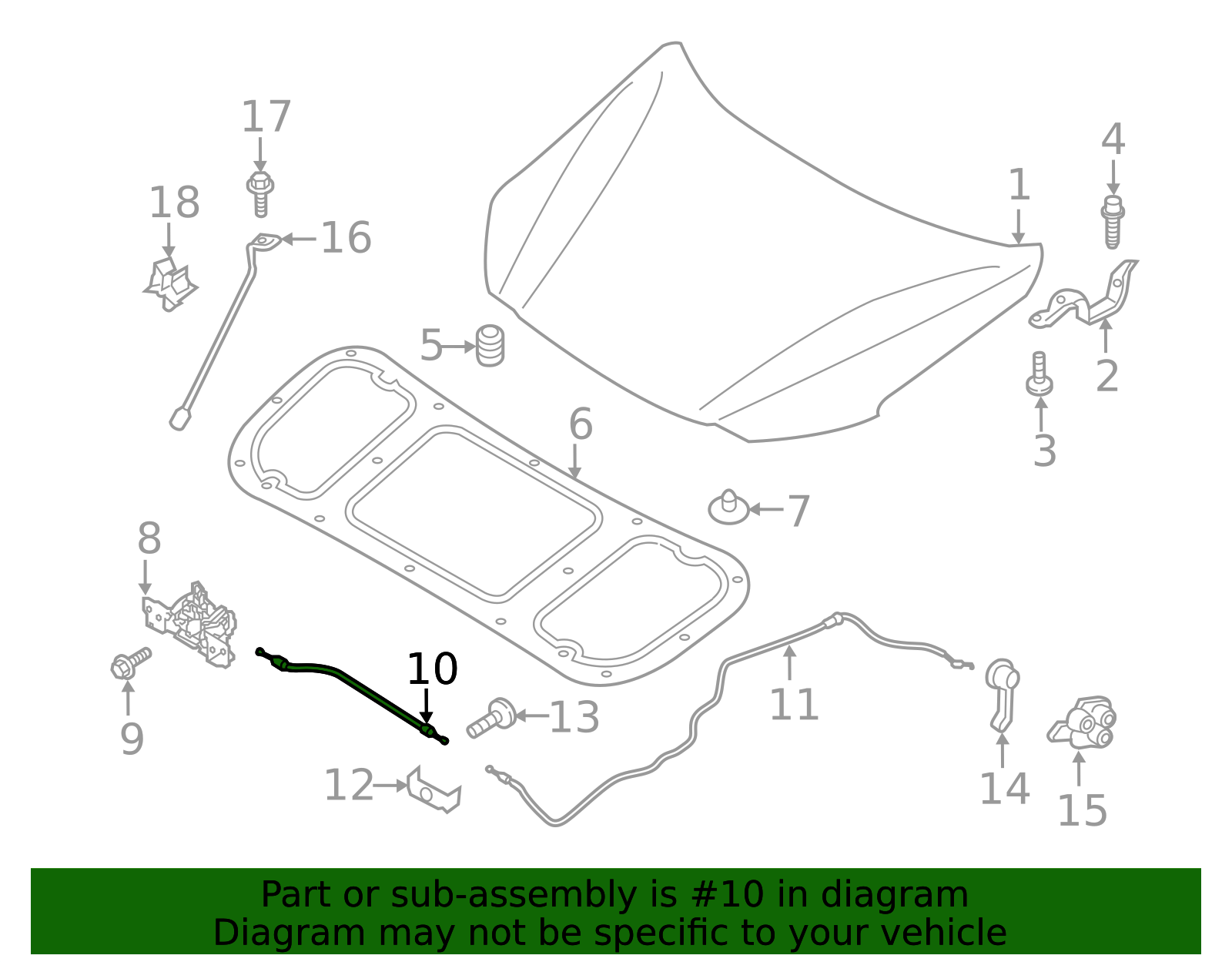 81190-G2100 - High-Quality Hood Release Cable for AutoNation Parts