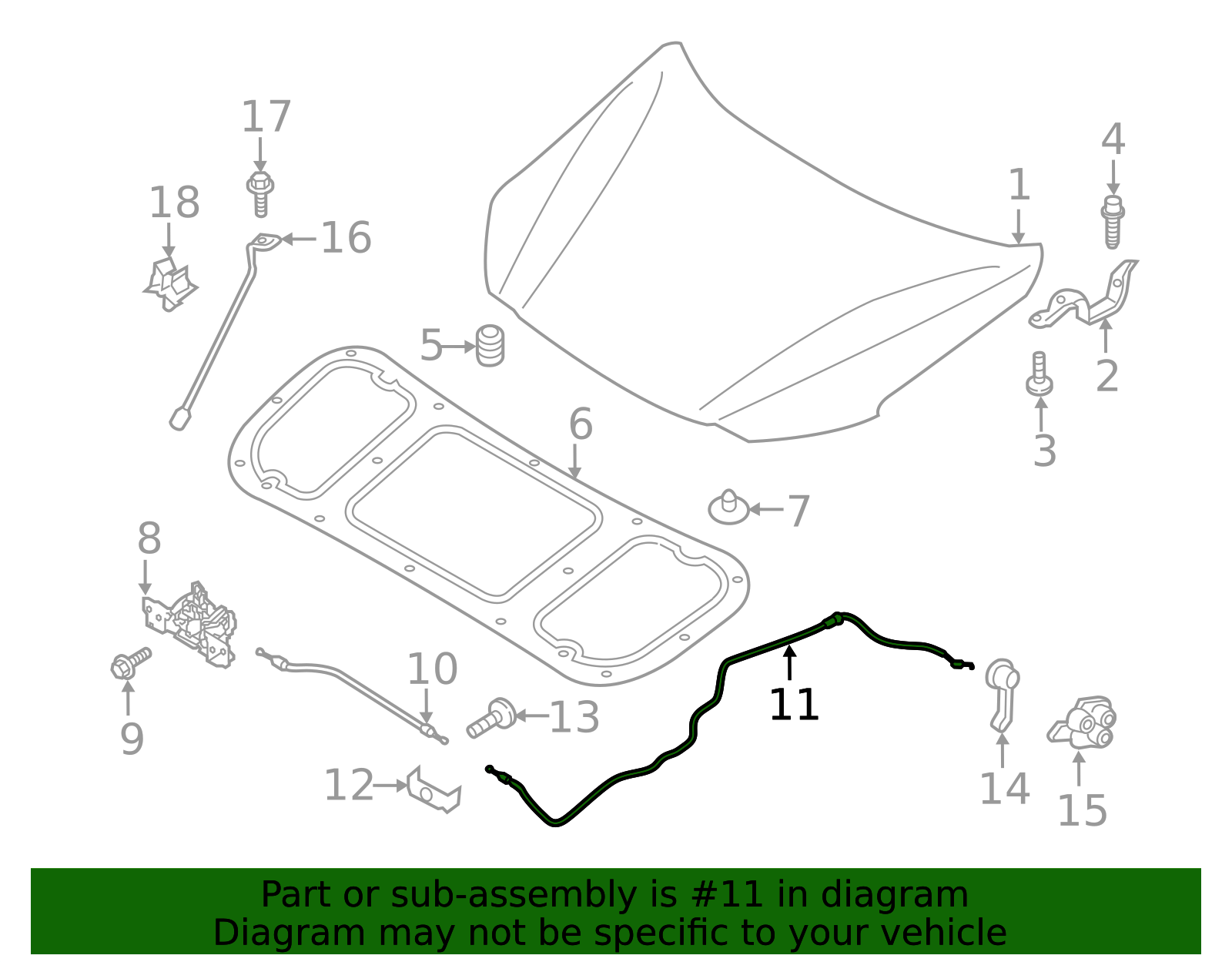 81190-F2000 - High-Quality Hood Release Cable for 2017-2022 Hyundai ...