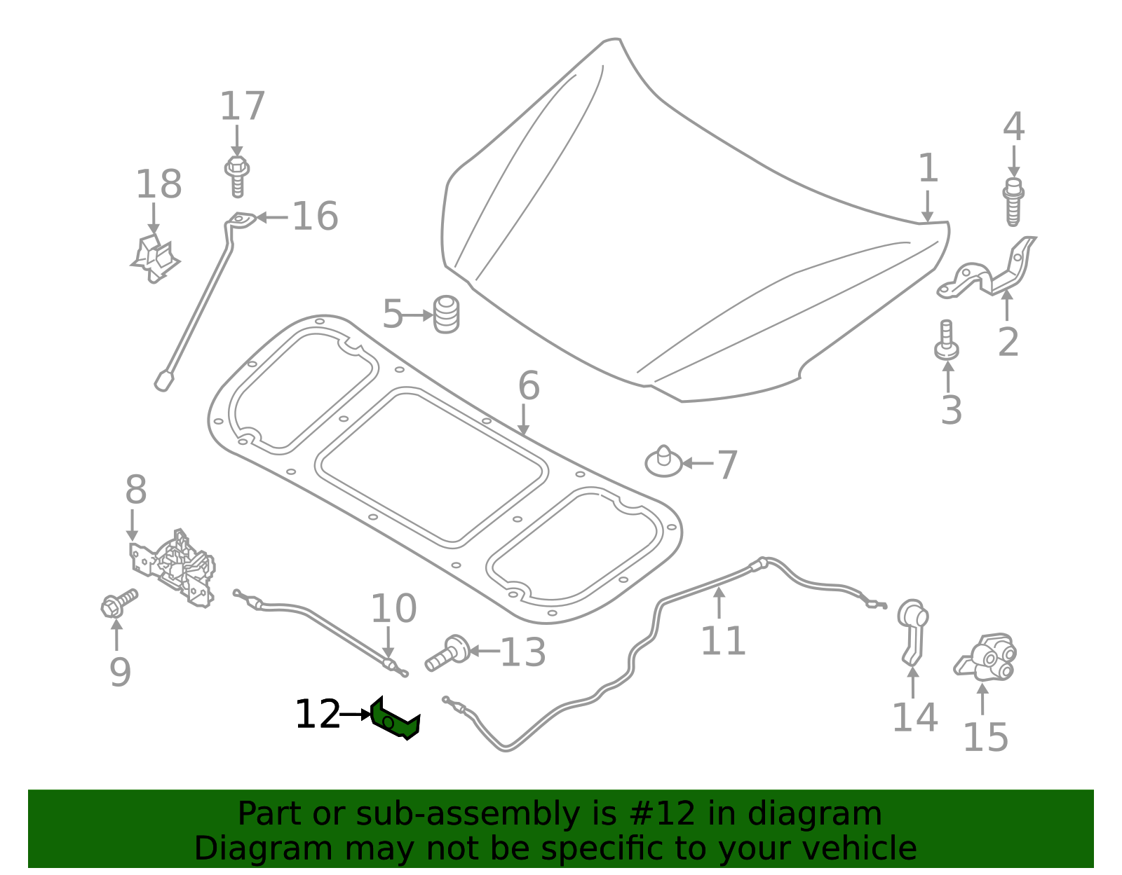 2017-2022 Hyundai Release Cable Bracket 64168-3X900 | OEM Parts Online