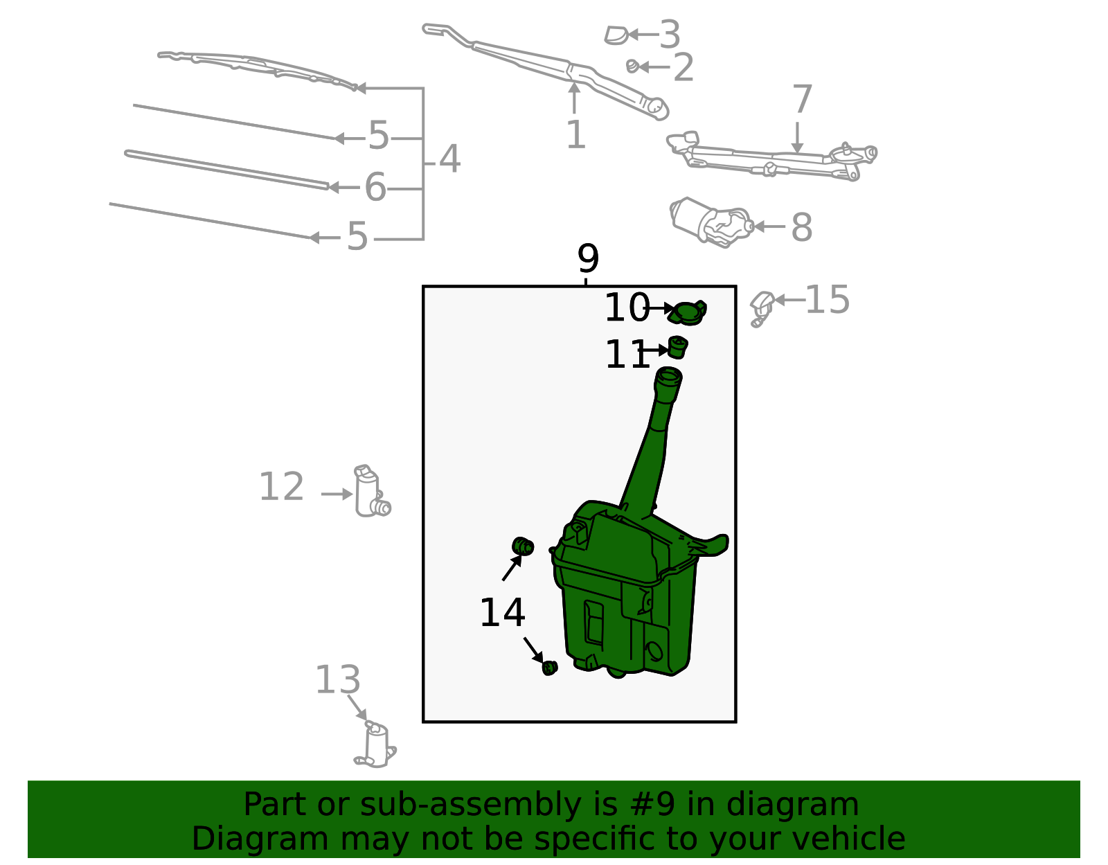 85315-01031 - Toyota Washer Fluid Reservoir 2003-2008 Toyota ...