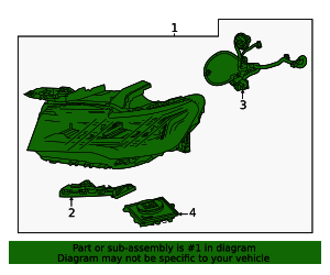 2021 Cadillac Headlamp 85750329 | GM Parts Center