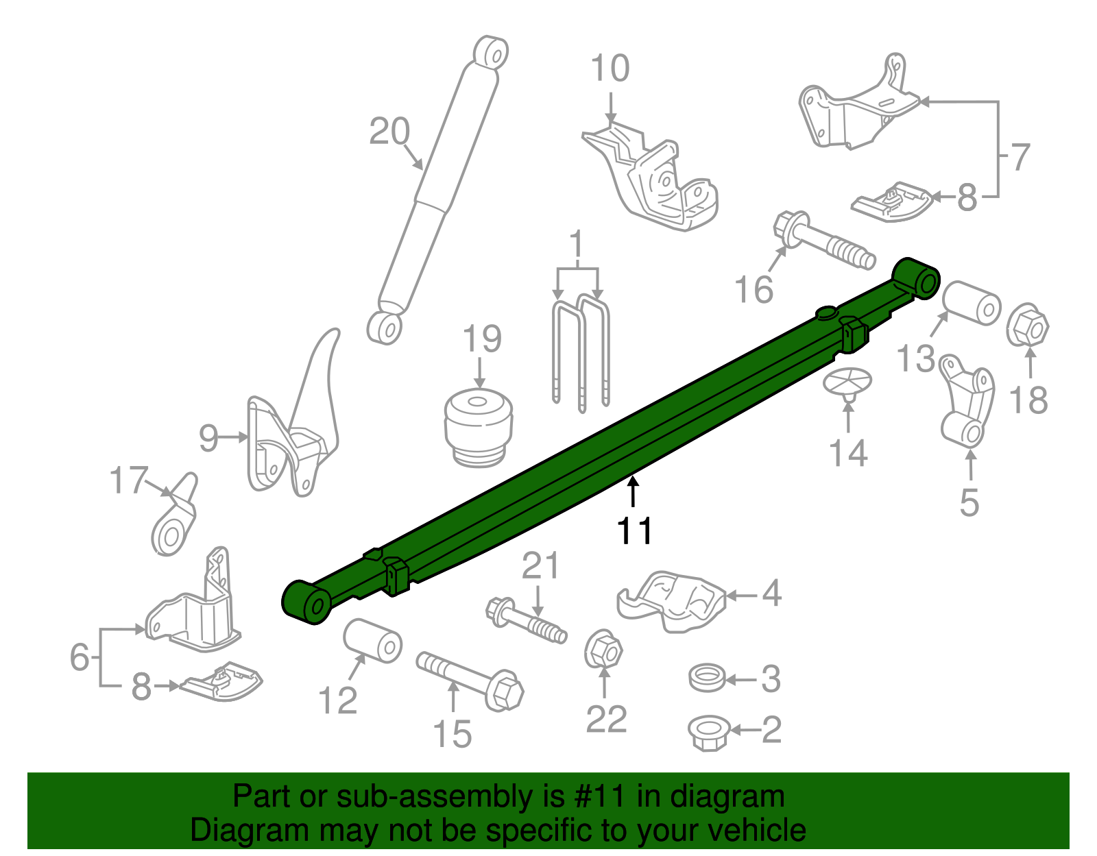 84992016 - Leaf Spring 2015-2019 GM | GM Wholesale Direct