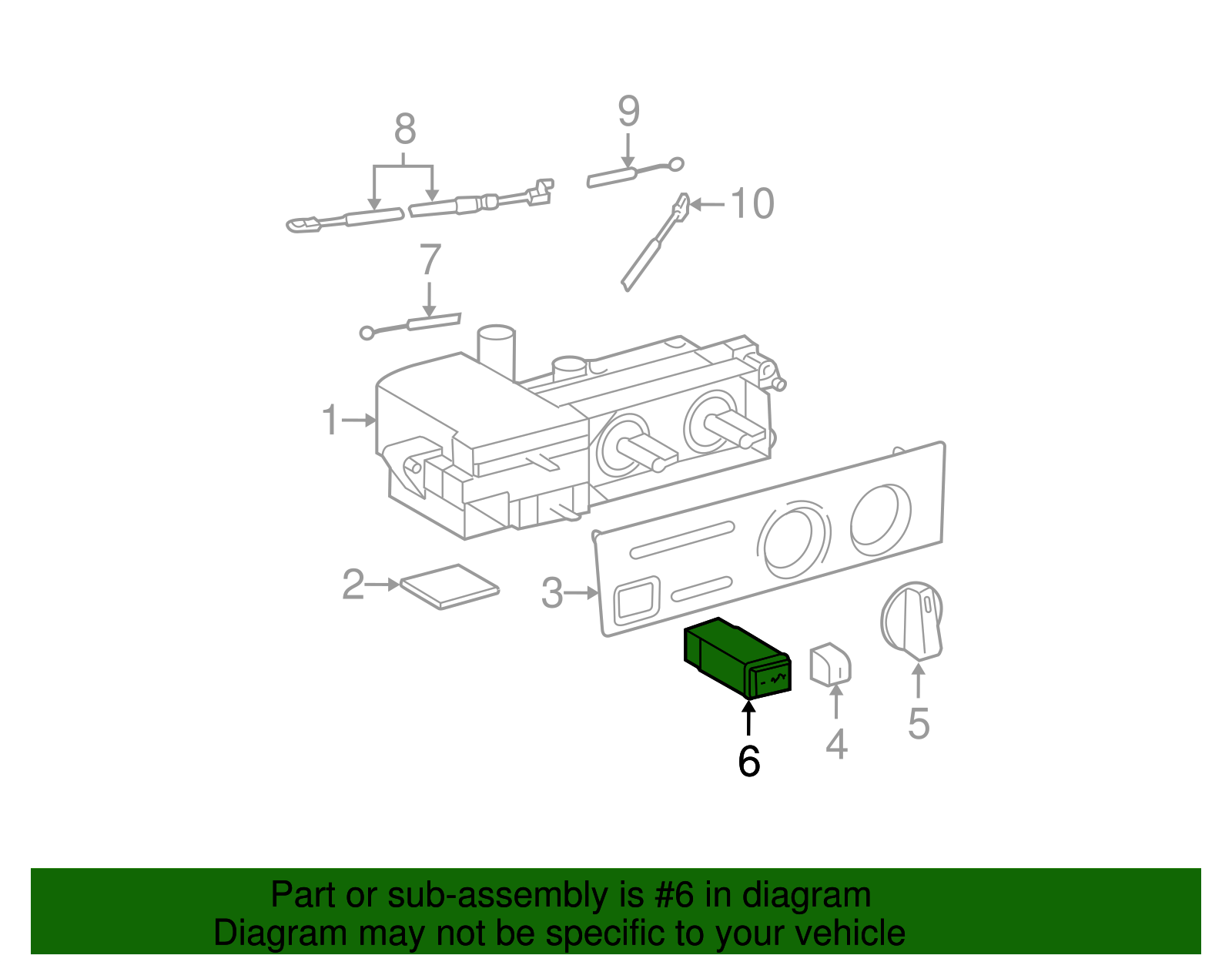 Genuine Toyota T100 4Runner Tacoma A/C Switch 84660-35030 | Frontier Toyota