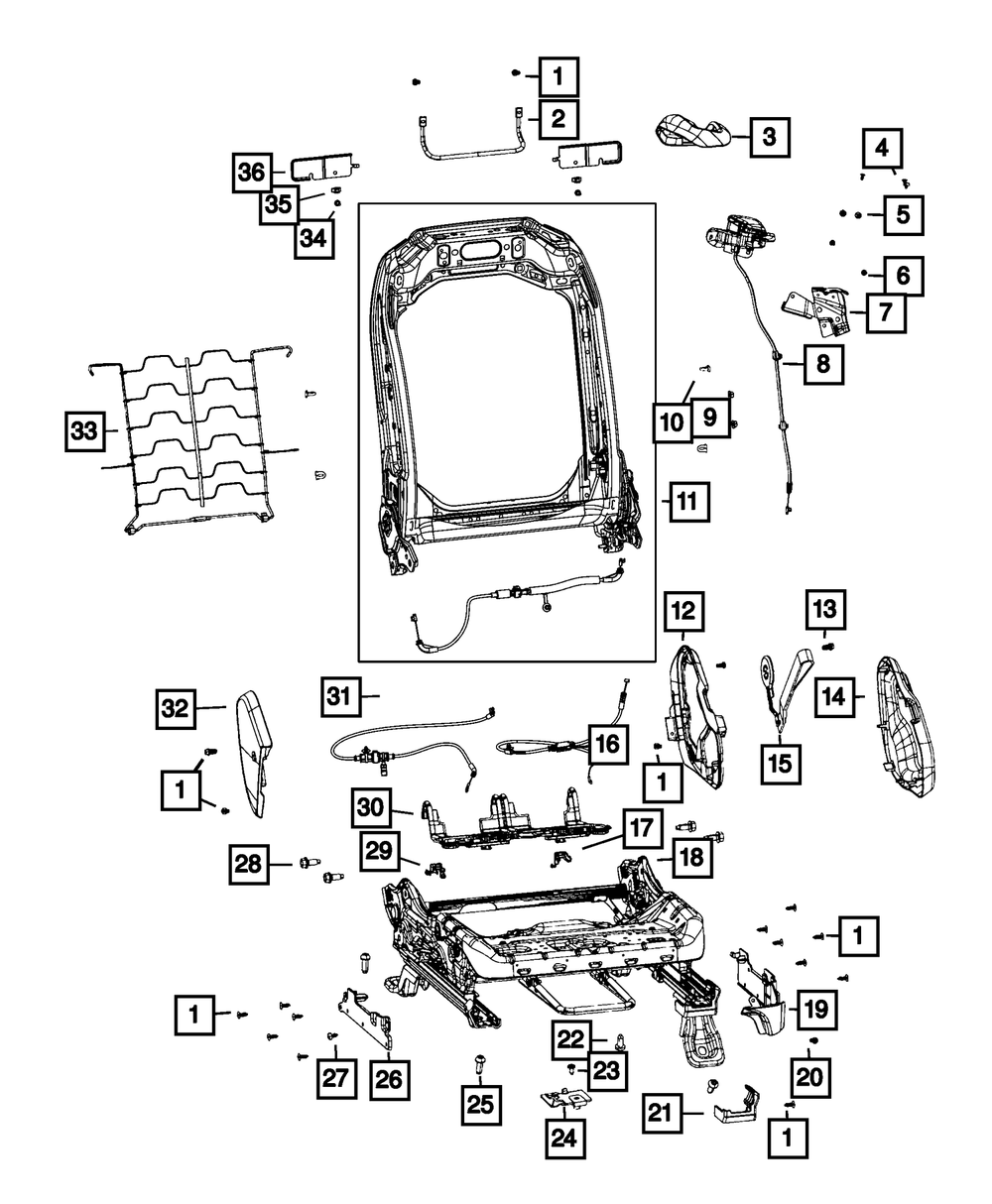 68372438AE - Front Seat Cable 2018-2026 Jeep Wrangler | The Official ...