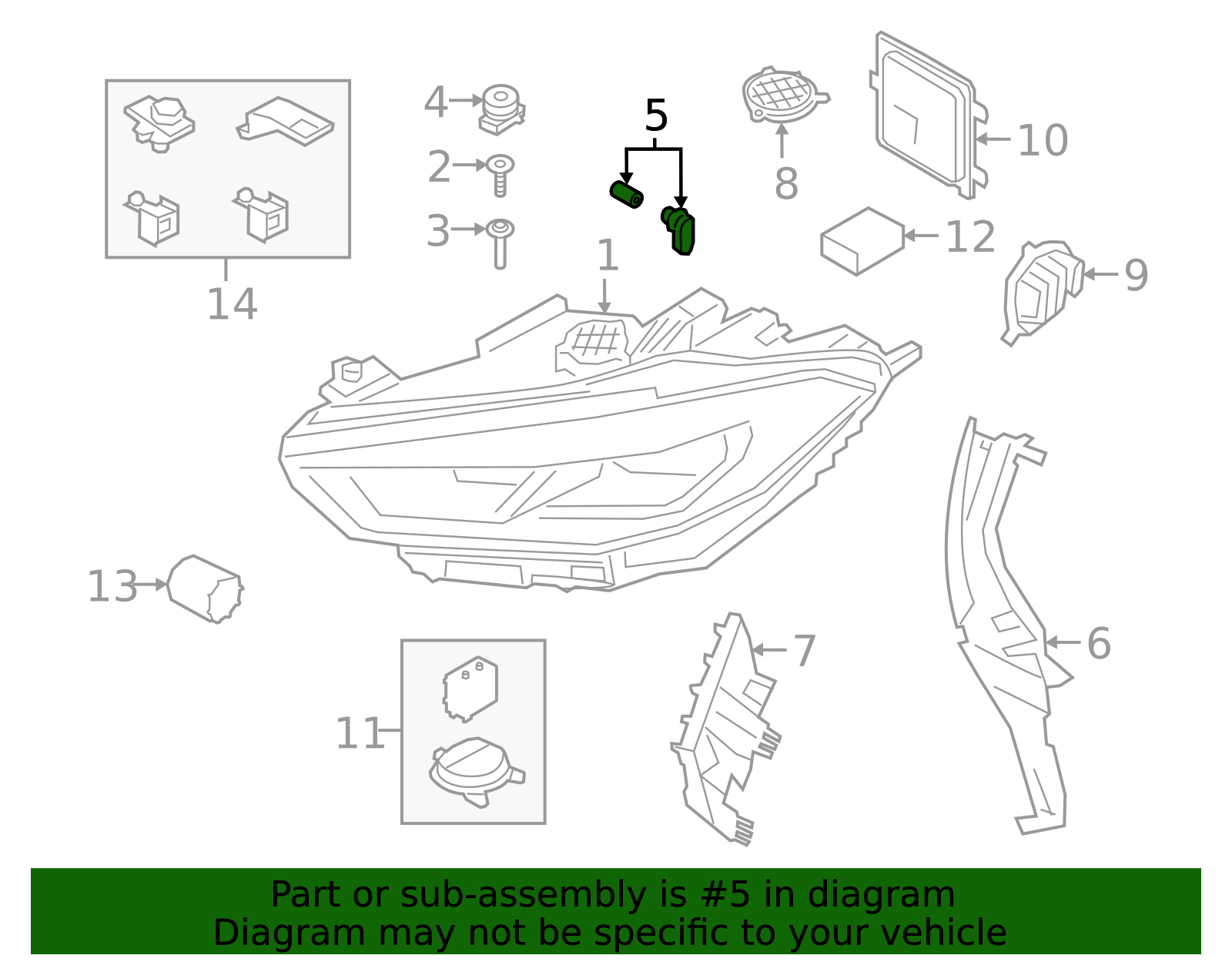 63117441312 - 2018-2025 BMW Headlamp Assembly Grommet (63-11-7-441-312 ...