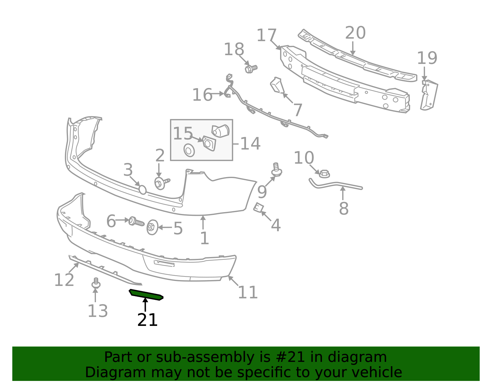 2007-2016 GM Reflector - Driver's Side (LH) 25881881 | GetOEMParts.com