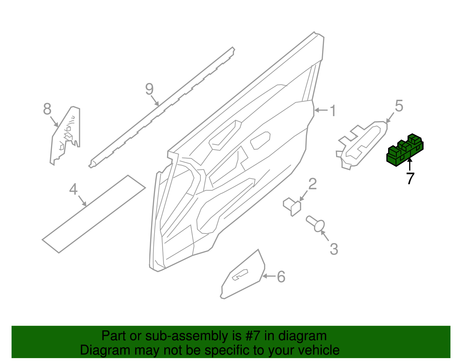 2013-2019 Nissan Sentra Window Switch 25401-3SH1A | Nissan RVA