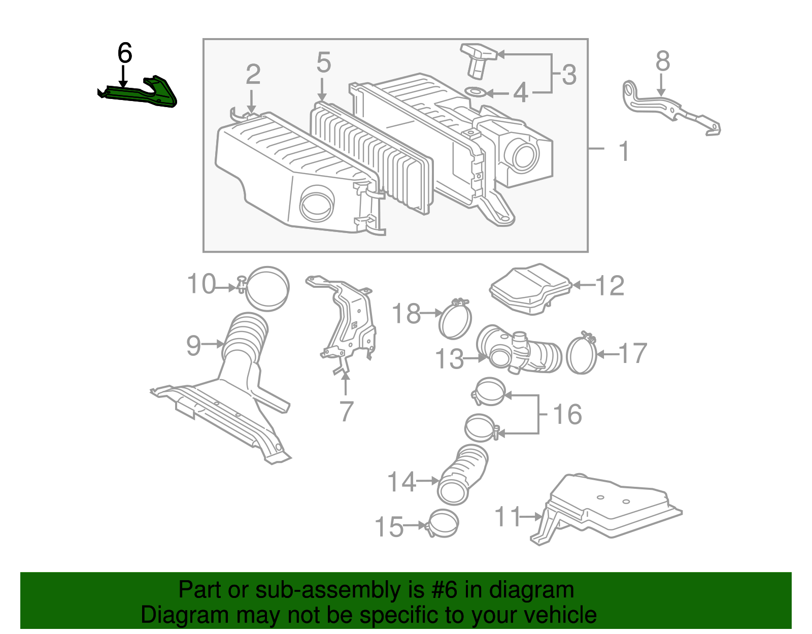 2006-2010 Toyota Highlander Air Cleaner Bracket 17771-20010 | Toyota ...