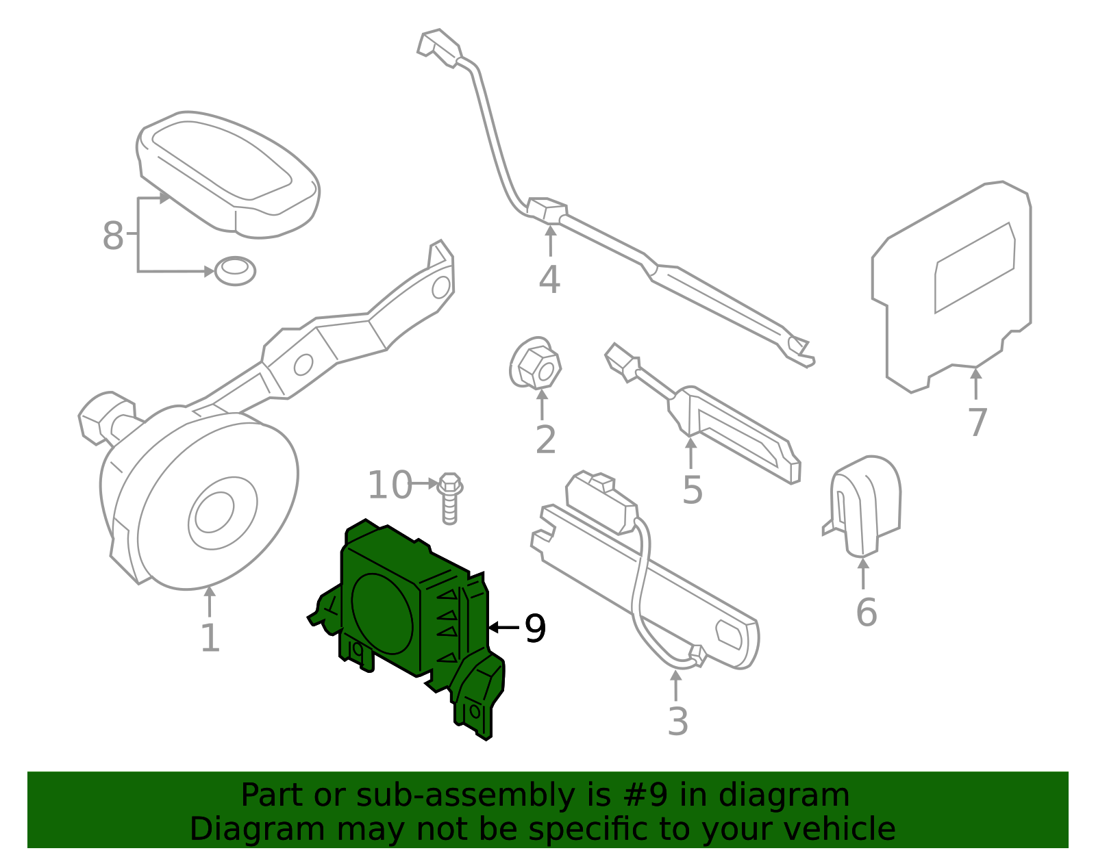 Genuine Pedestrian Spkr for 2022-2023 Hyundai Kona Electric | Part ...