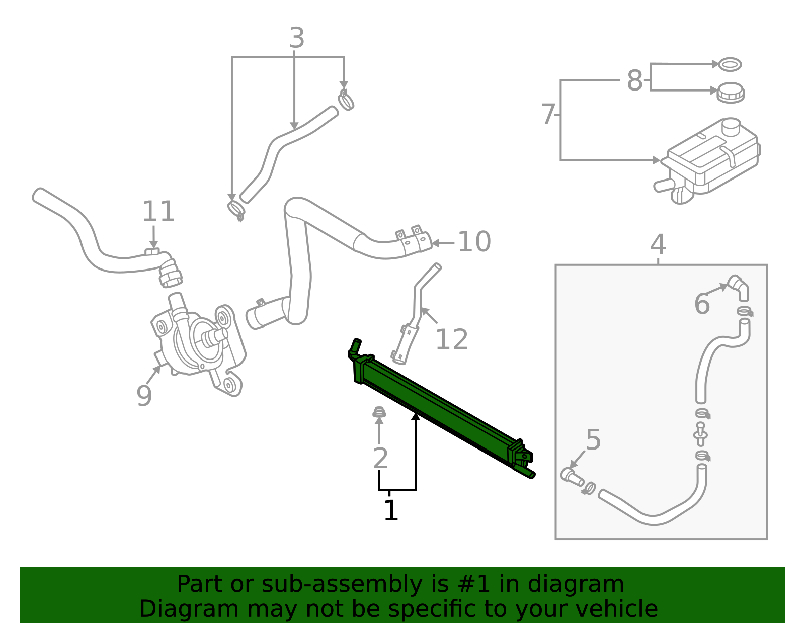 2021-2025 Kia Sorento Drive Motor Inverter Cooler 253E0-P4000 ...