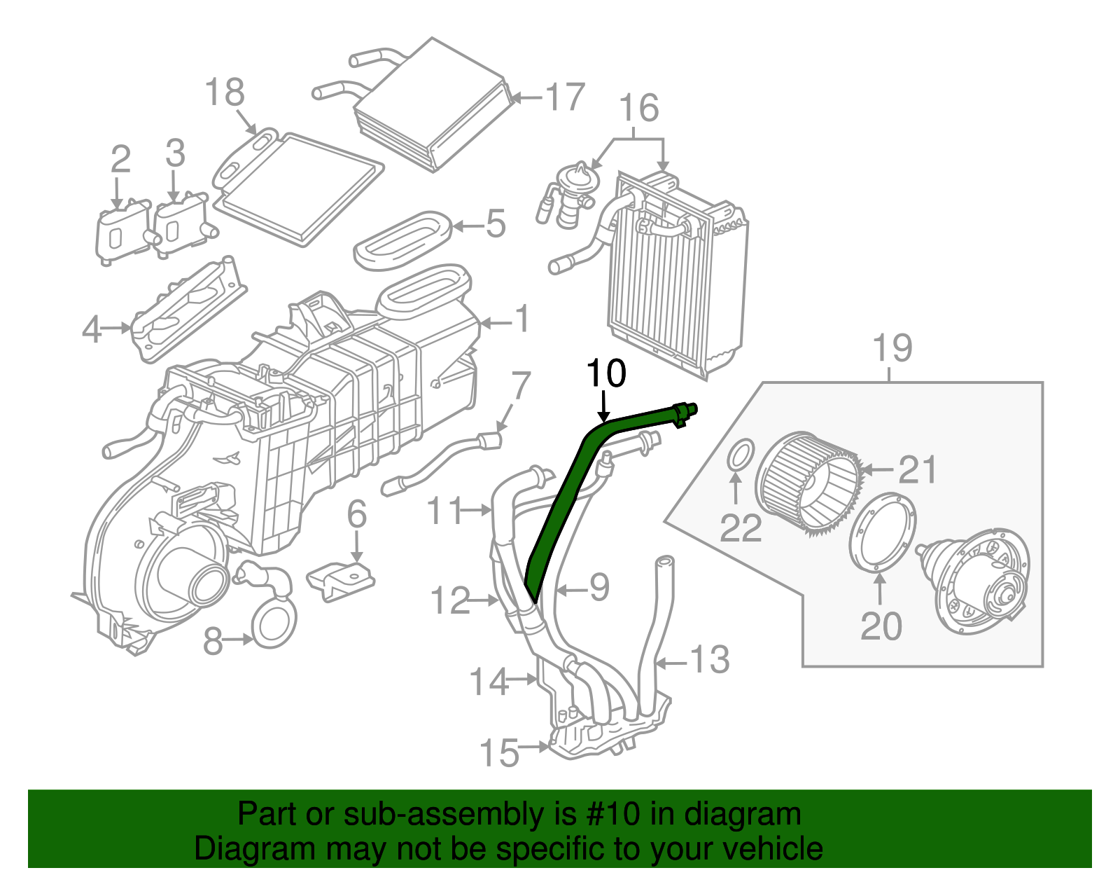 2006-2010 Ford HVAC Heater Hose 9L2Z-18696-D | Awesome Parts Ford