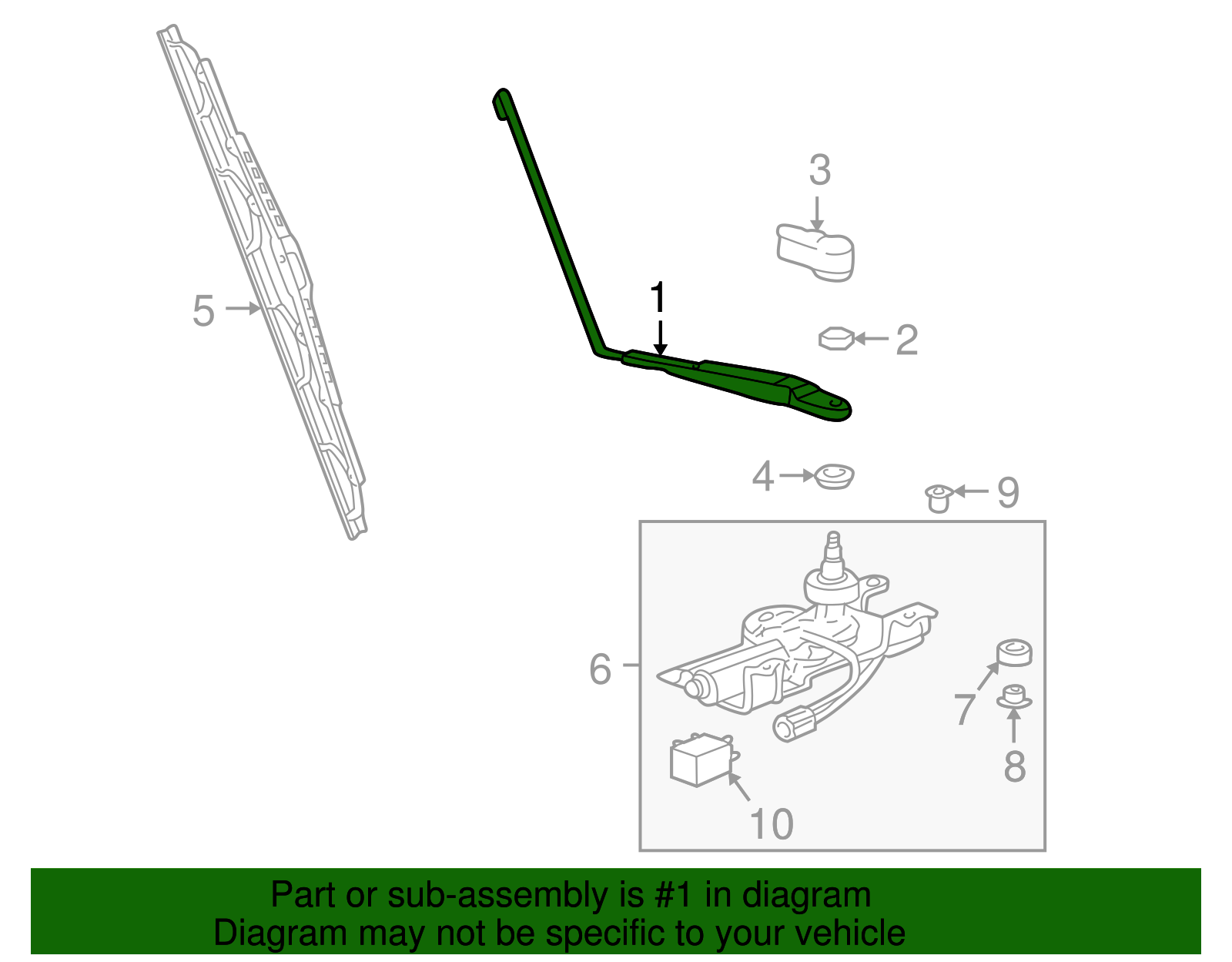 OEM Porsche Wiper Arm (99662804001) 1998-2005 Porsche 911 | OEM Luxury ...