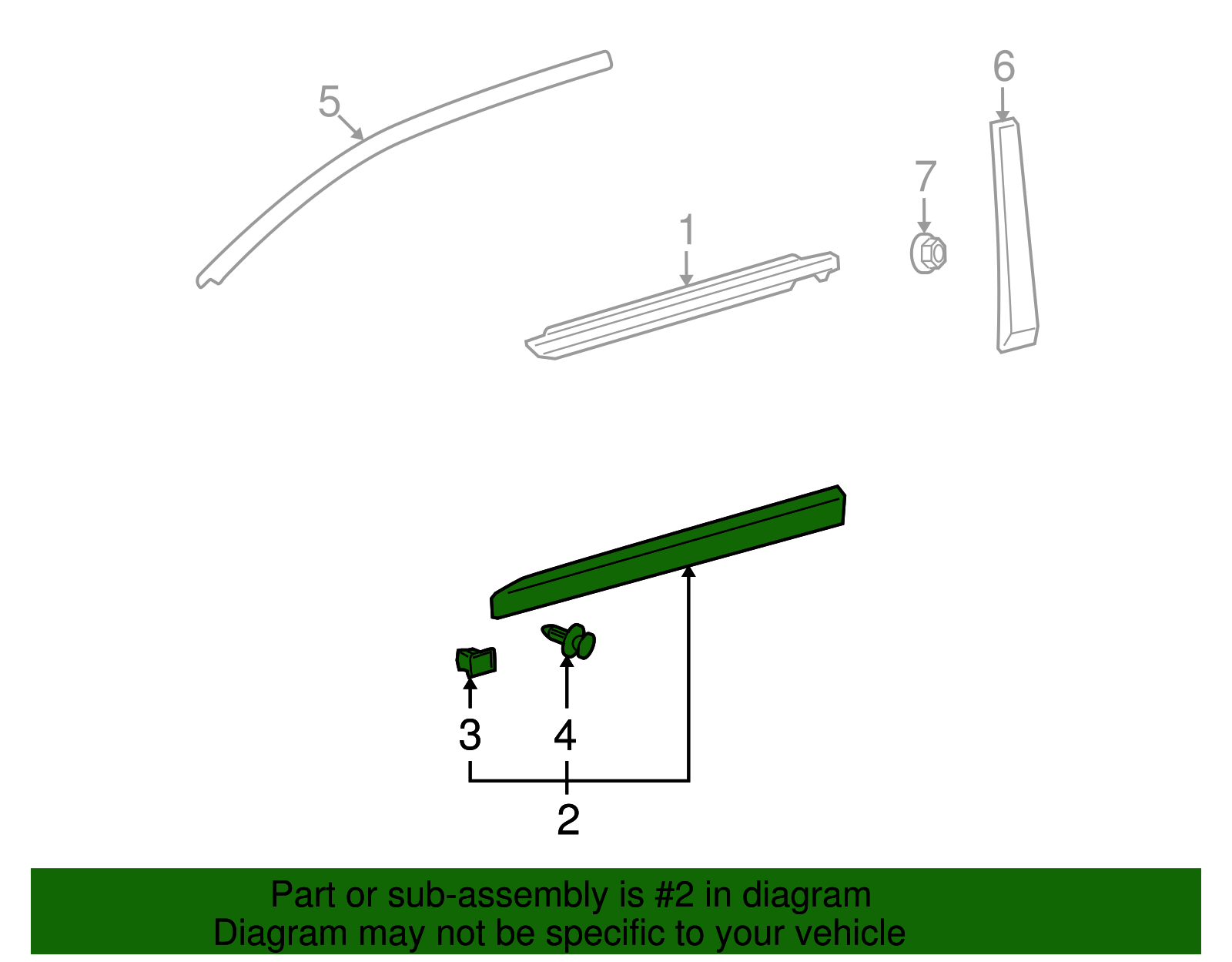 2010-2019 Lexus GX460 Body Side Molding 75071-60061-D0 | OEM Parts Online