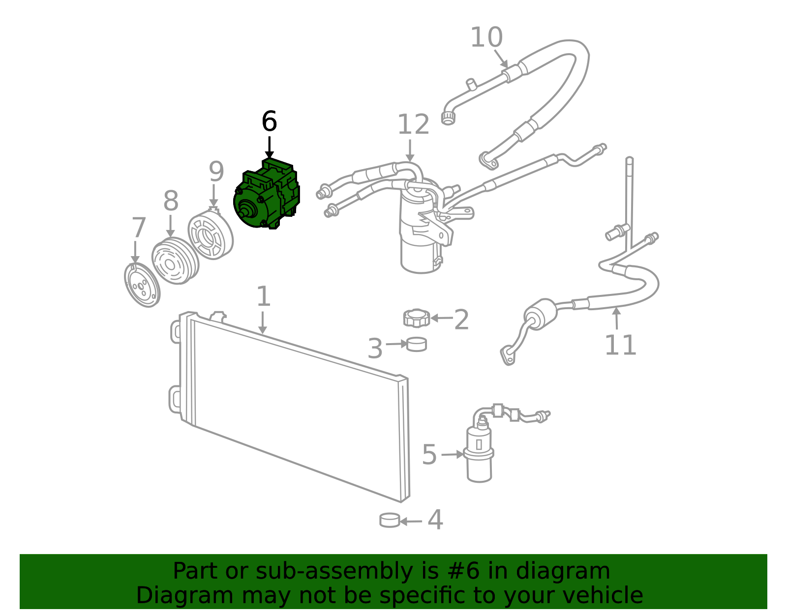Genuine OEM Ford Part - A/C Compressor 9L3Z-19703-E | Genuine OEM Ford ...