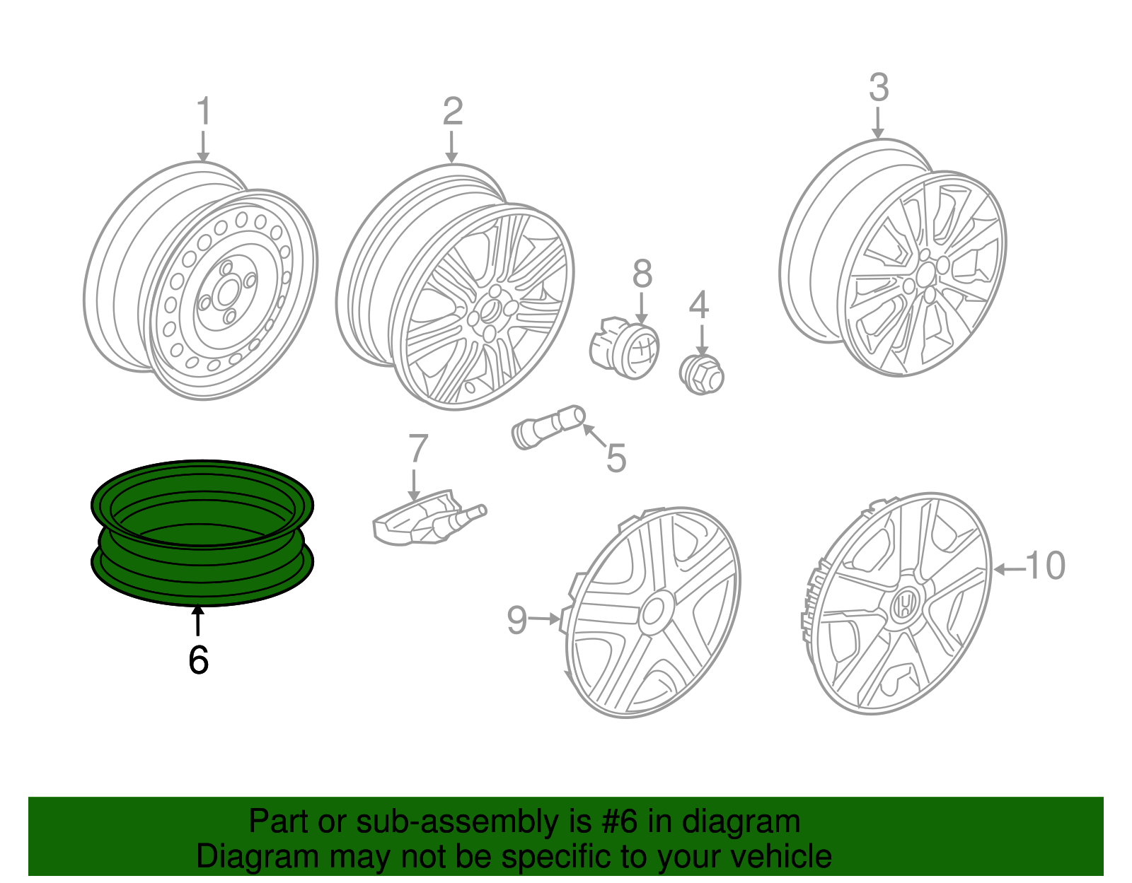 42700-TK6-A71 - Wheel, Alloy 2012-2013 Honda Fit | Honda Parts Online