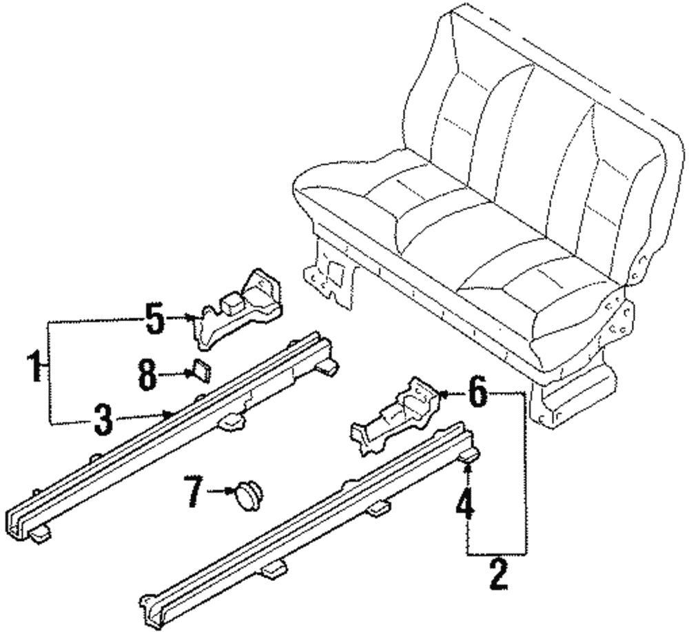 89501-0B100 - Slide Assembly | Anicra Nissan Parts
