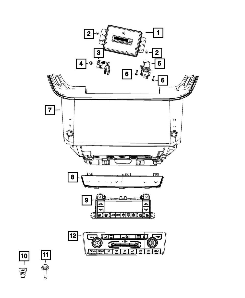 68630652AF - Display Center Stack The Official Mopar eStore