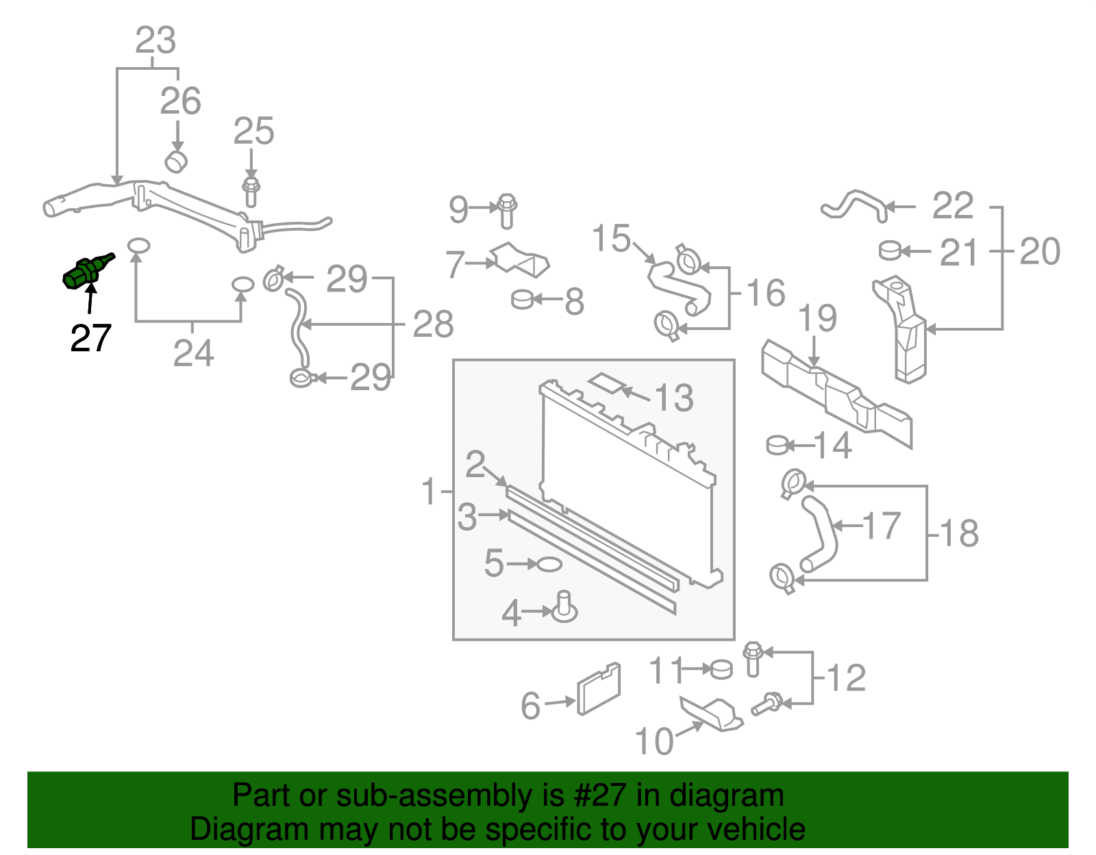22630AA140 - 2005-2014 Subaru - Coolant Temp Sensor | Subaru Parts Deals