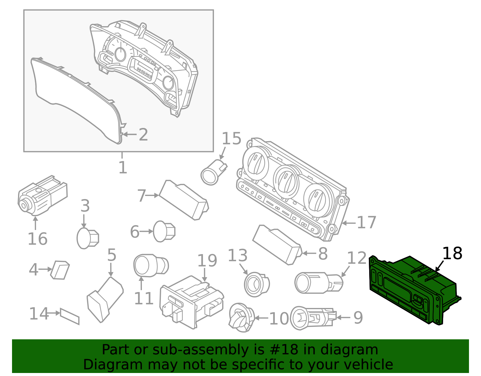 2015-2017 Ford Expedition | Heater Control | FL1Z-19980-BD | Walls ...