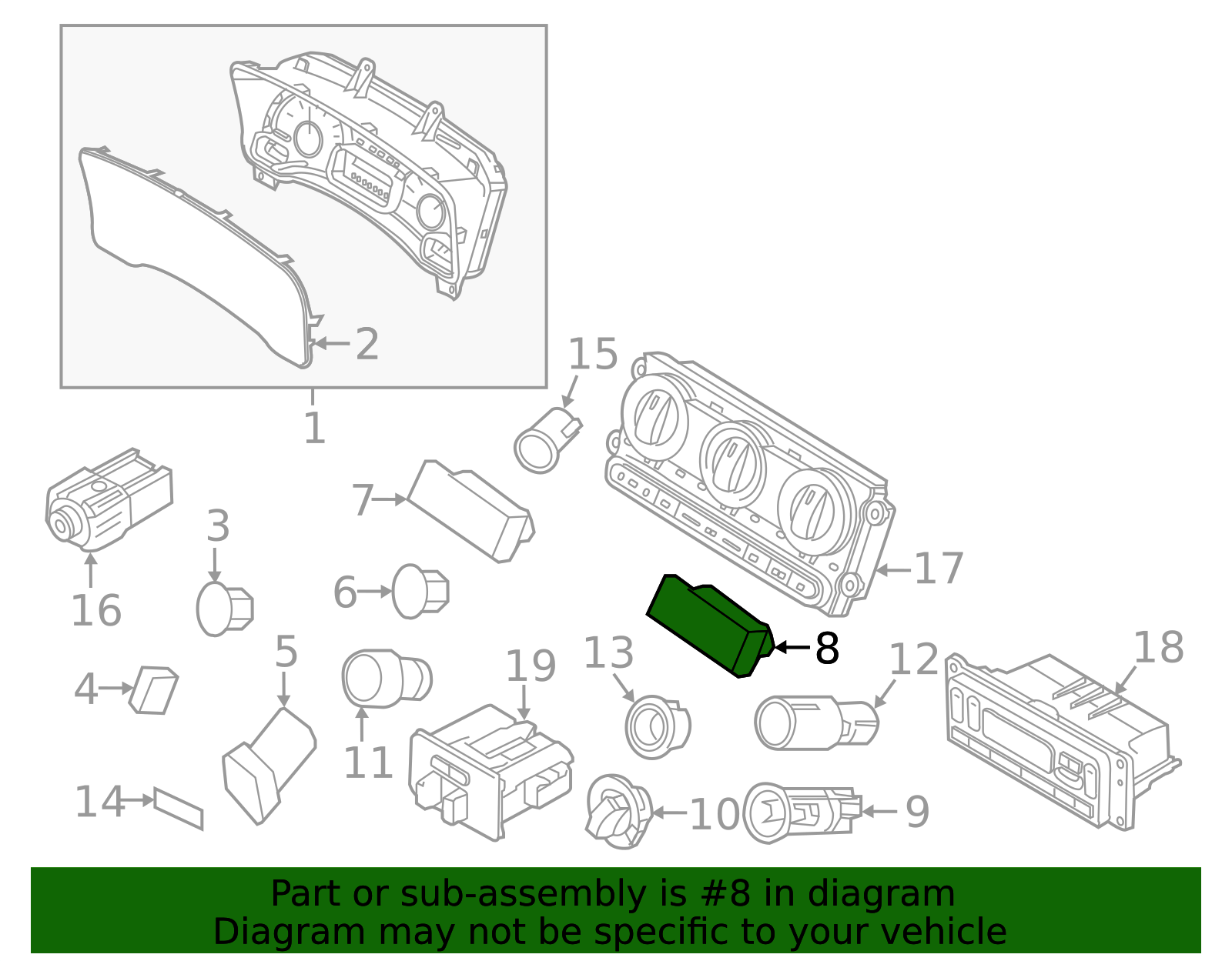 2007-2017 Ford | Motorcraft Hazard Switch | SW-6885 | Walls' Ford Parts
