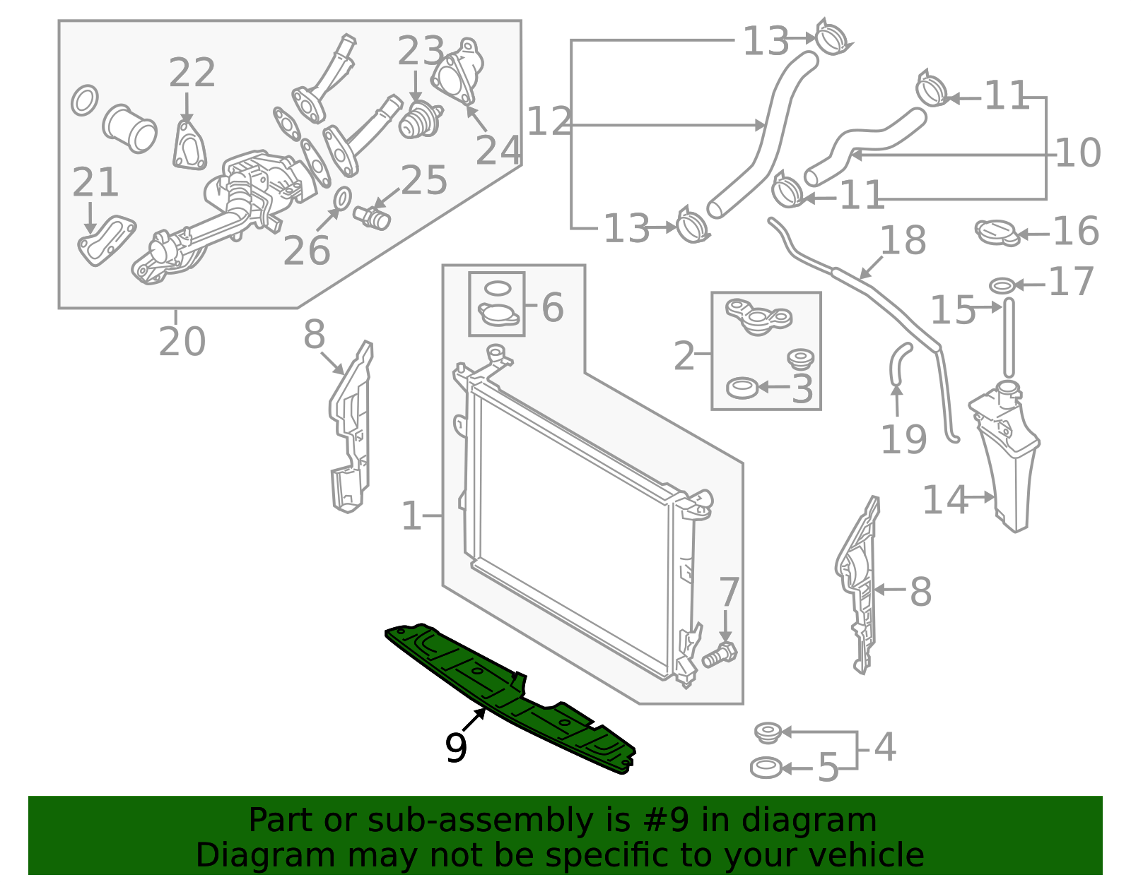 2010-2014 Hyundai Genesis Lower Air Guide 29135-3M010 | MotorMotor