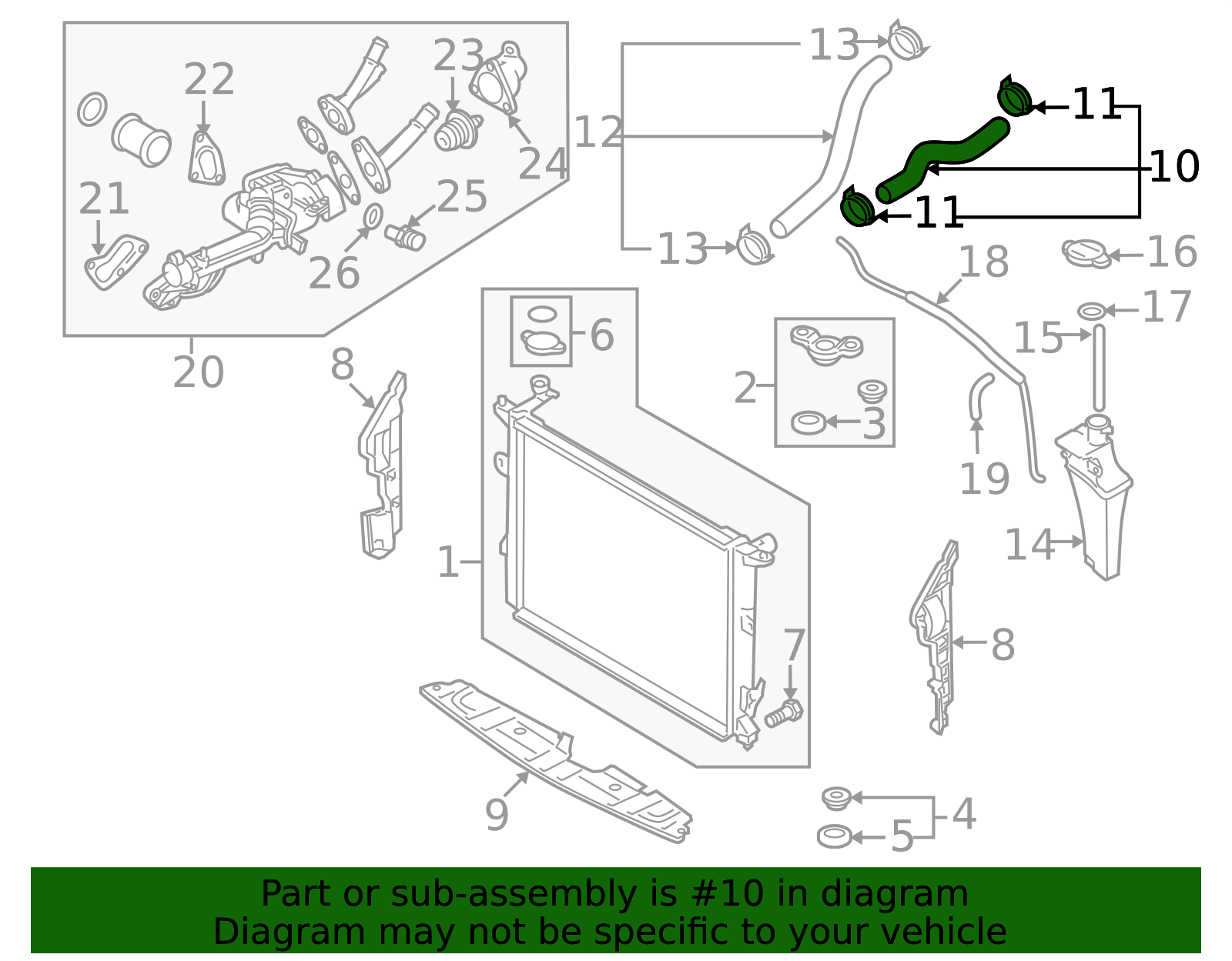 25414-3M000 - Hyundai Upper Hose Performance Auto Parts