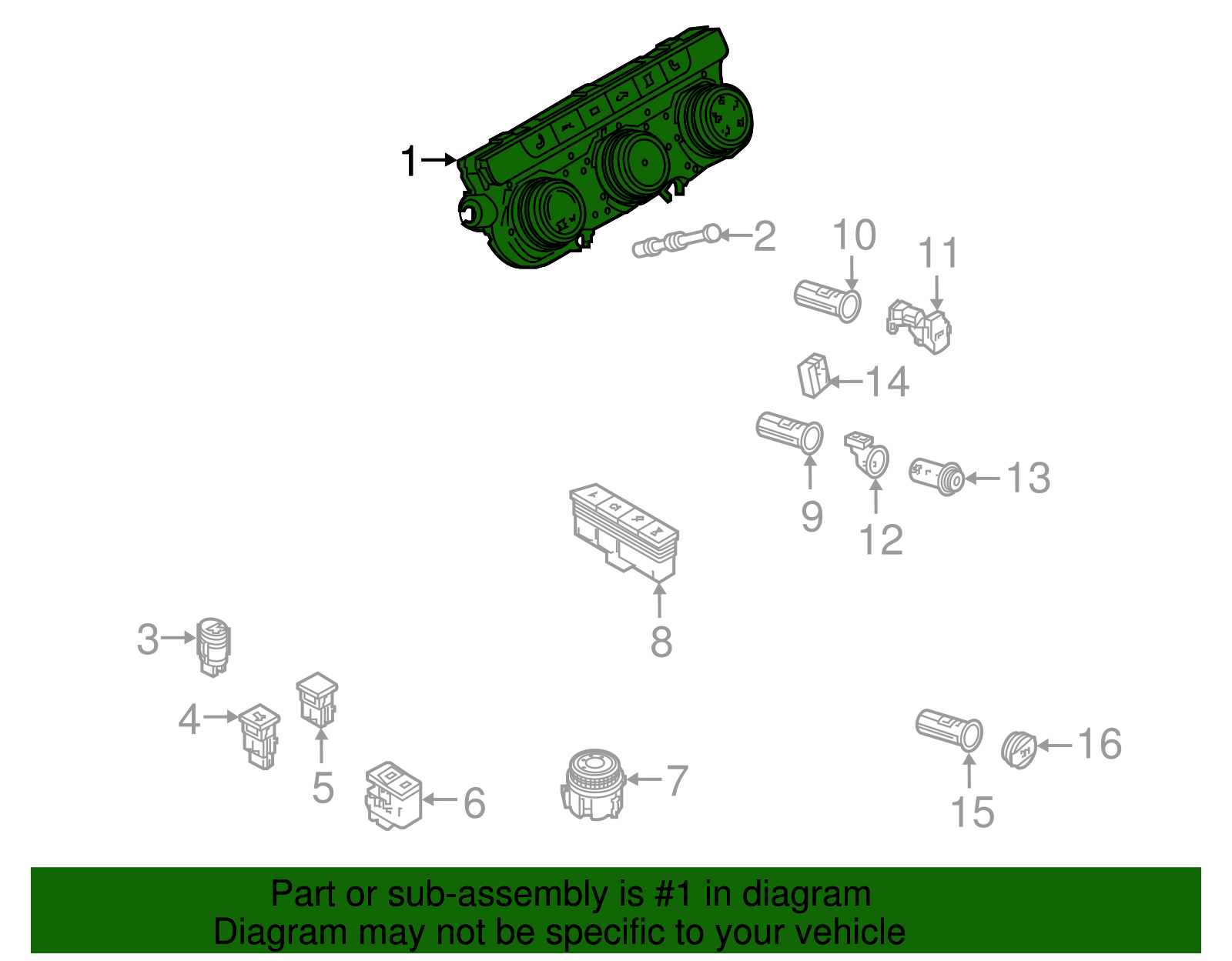 2022-2024 Volkswagen Tiguan Dash Control Unit 5NA-907-044-AP-XBT ...
