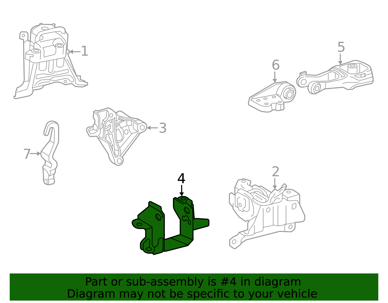 2022-2025 Toyota Stay Bracket 12325-F2090 | MotorMotor