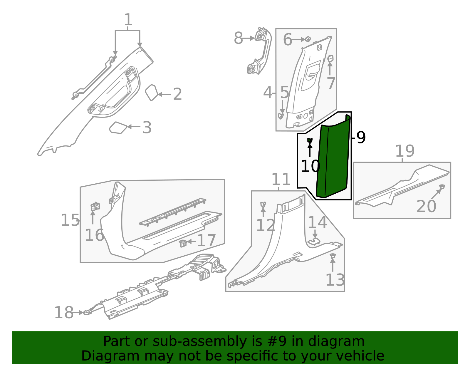 84701423 - Center Pillar Trim | Partners Chevy