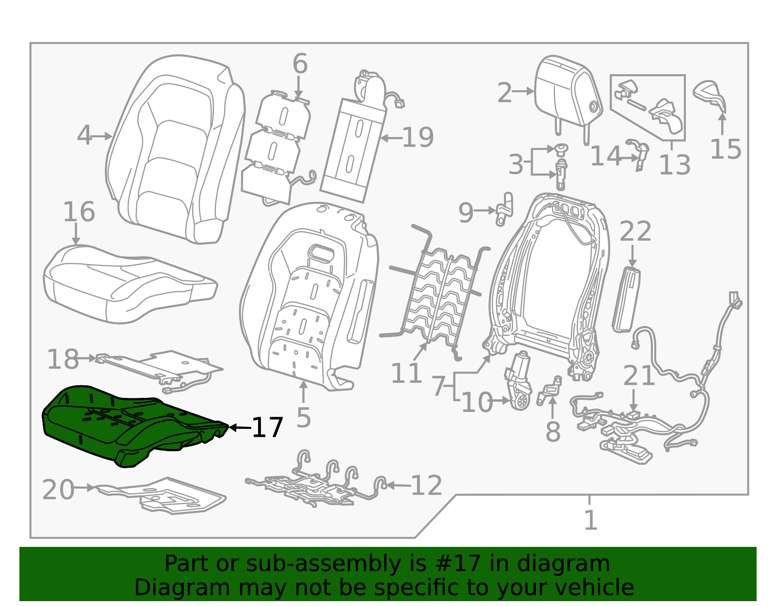 84028046 - 2016-2024 Chevrolet Camaro - Driver Seat Cushion Pad ...