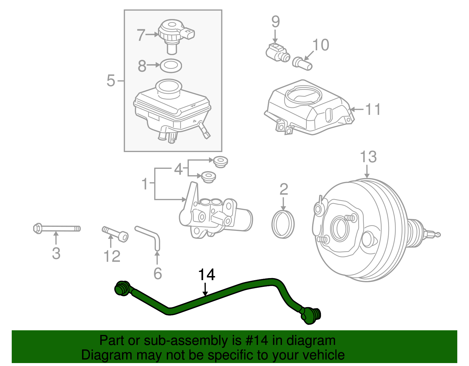 2008-2012 Audi Vacuum Hose 8K1-611-931-L | Audi OEM Parts Guy