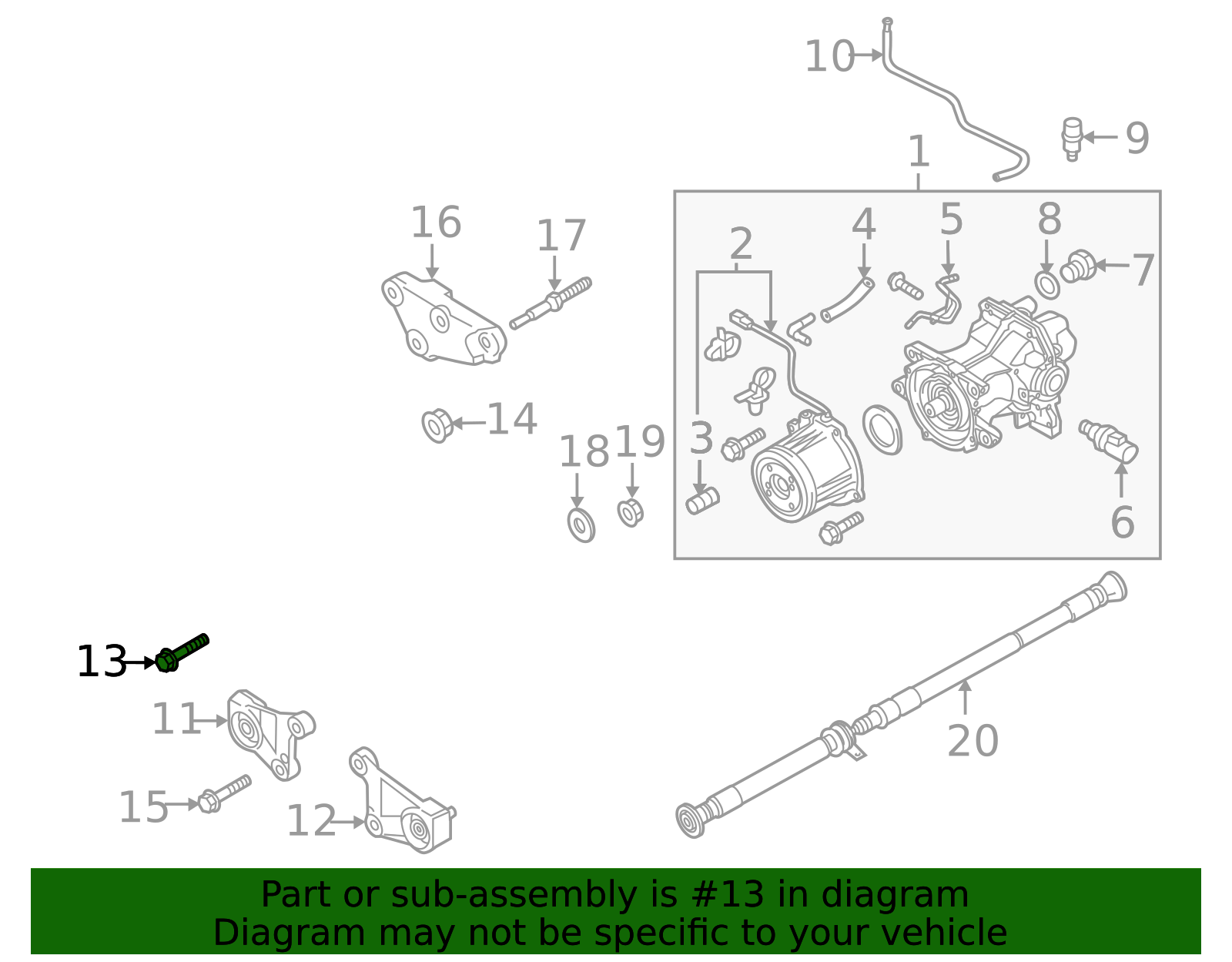 2013-2025 Mazda Upper Control Arm Mount Bolt 9YA0-21-23J ...