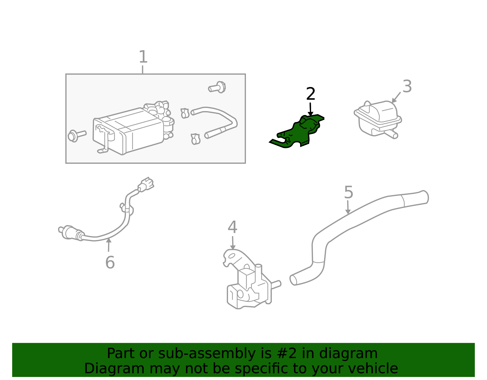 2004-2013 Toyota Highlander Vapor Canister Bracket 77705-48010 | MotorMotor