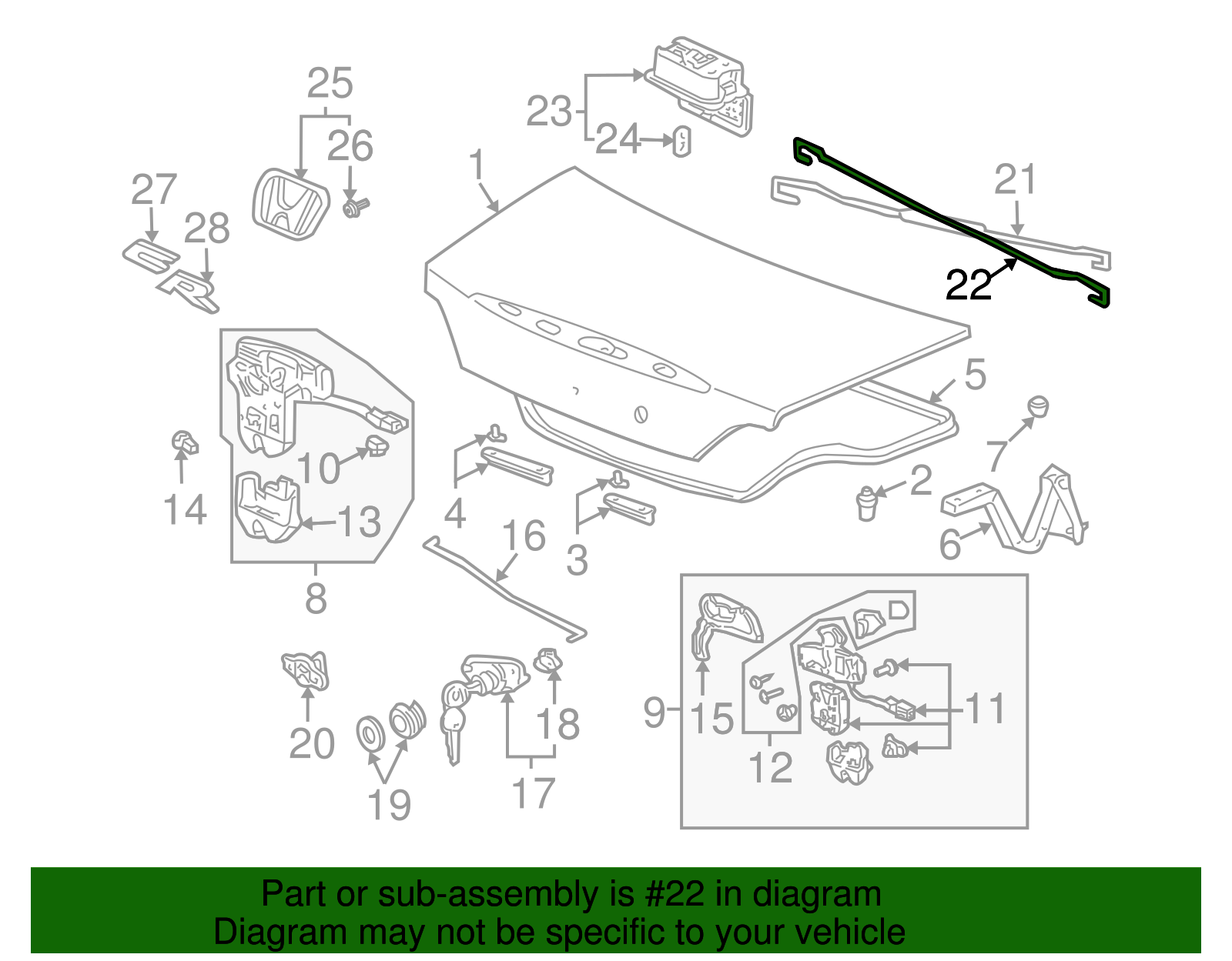 2008-2009 Honda S2000 Torsion Spring 74872-S2A-A00 | OEM Parts Online
